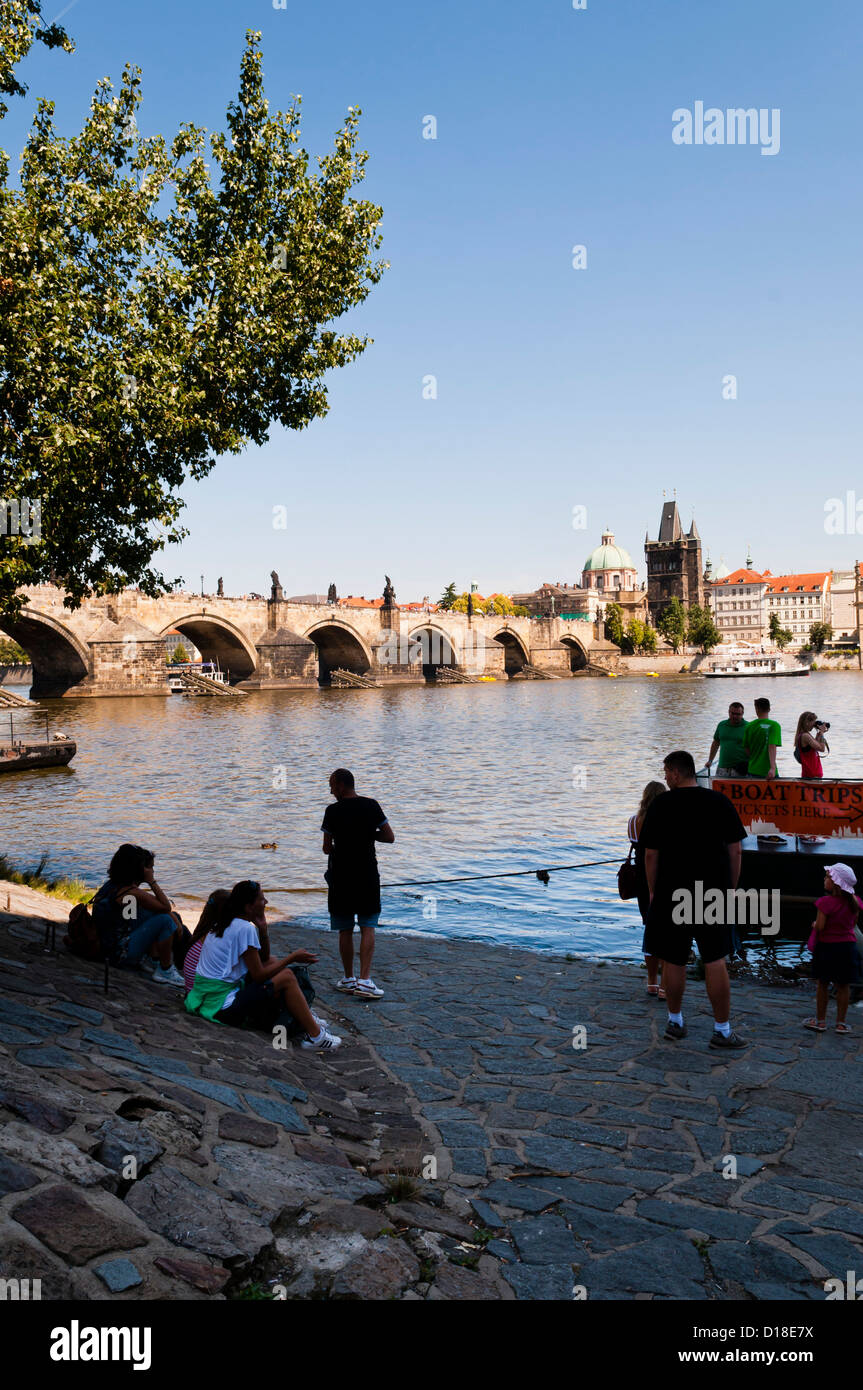 the historical center of Prague - the Kampa Island Stock Photo - Alamy