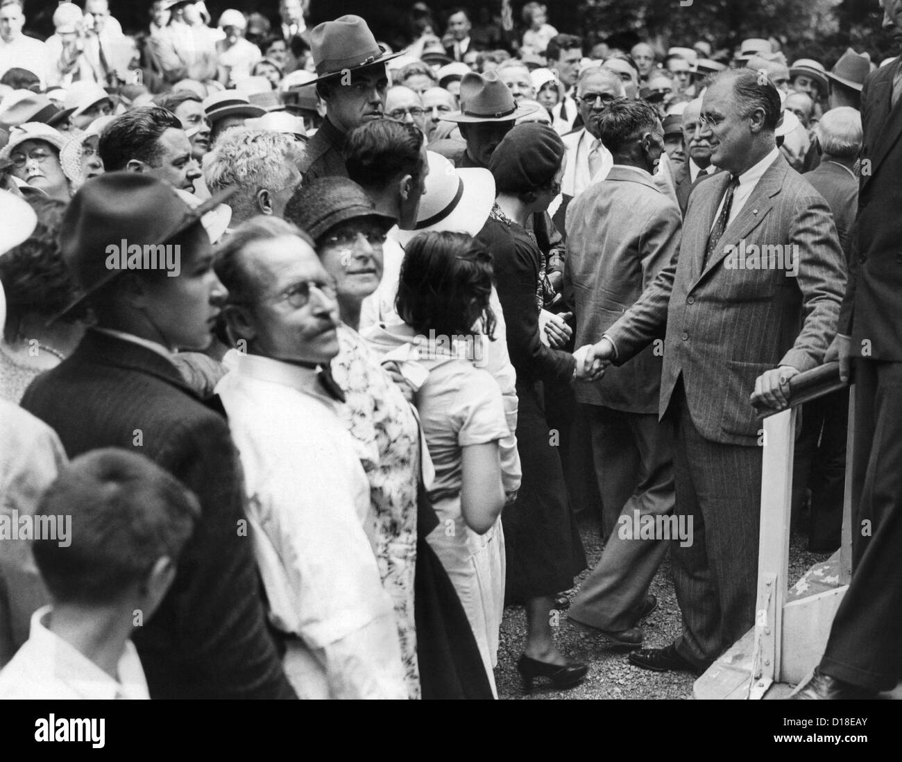 Babe Ruth and former President Herbert Hoover at a Stanford vs ...