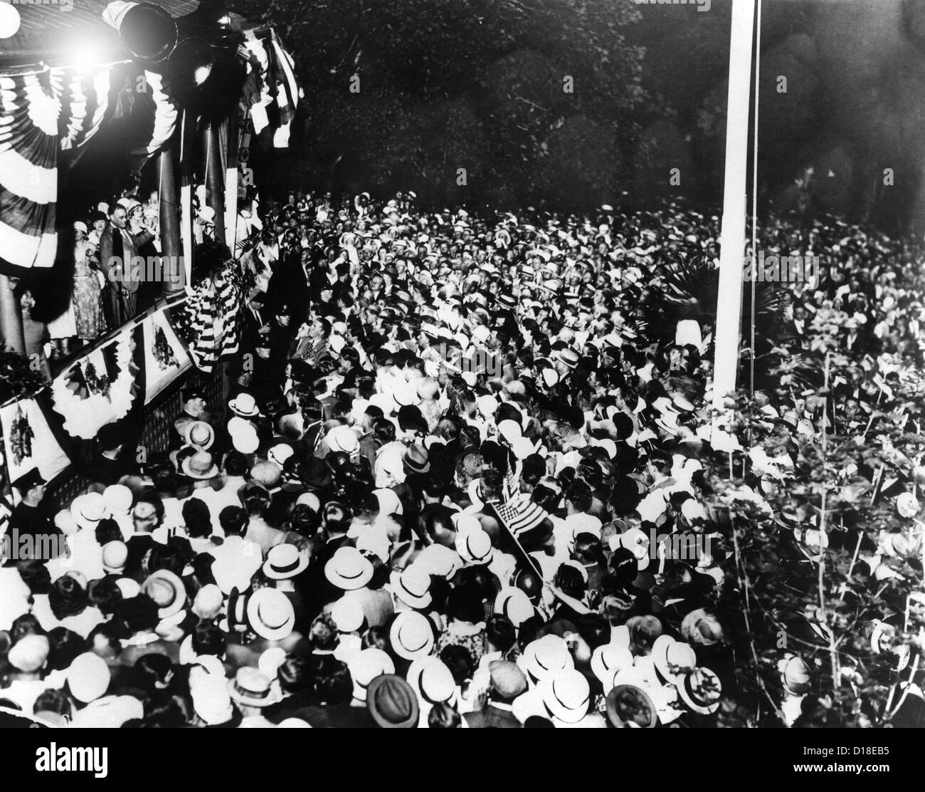 President Franklin Roosevelt delivers his fourth inaugural address from ...