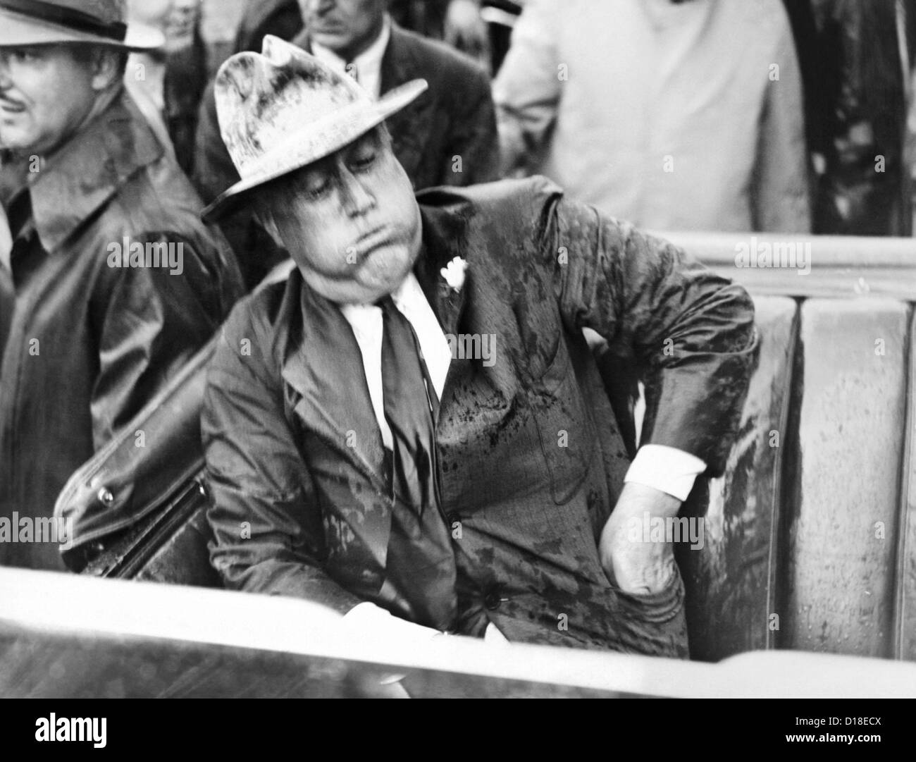 President Franklin Roosevelt caught in a rain storm while campaigning ...