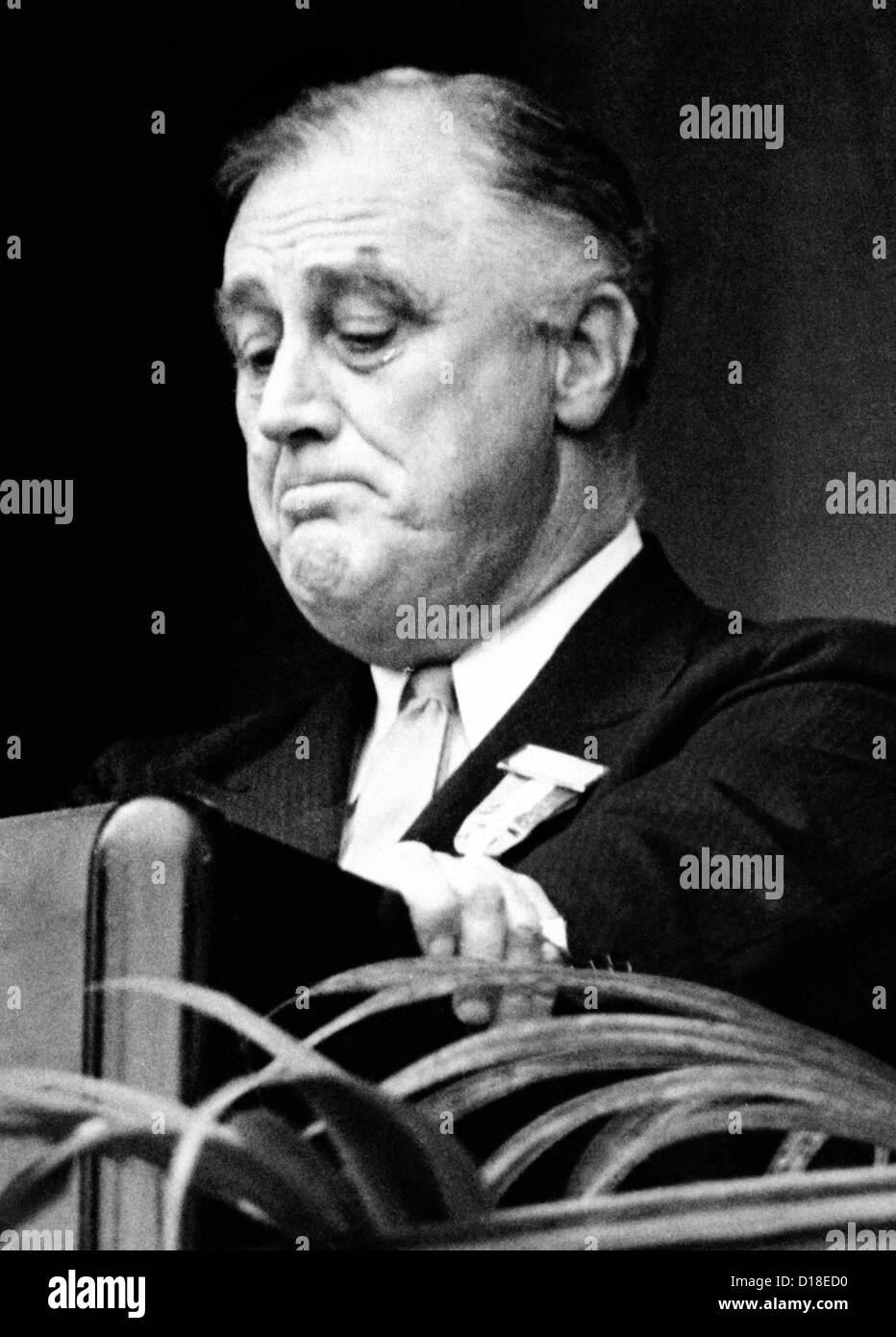 President Franklin Roosevelt speaking to the Annual Red Cross ...