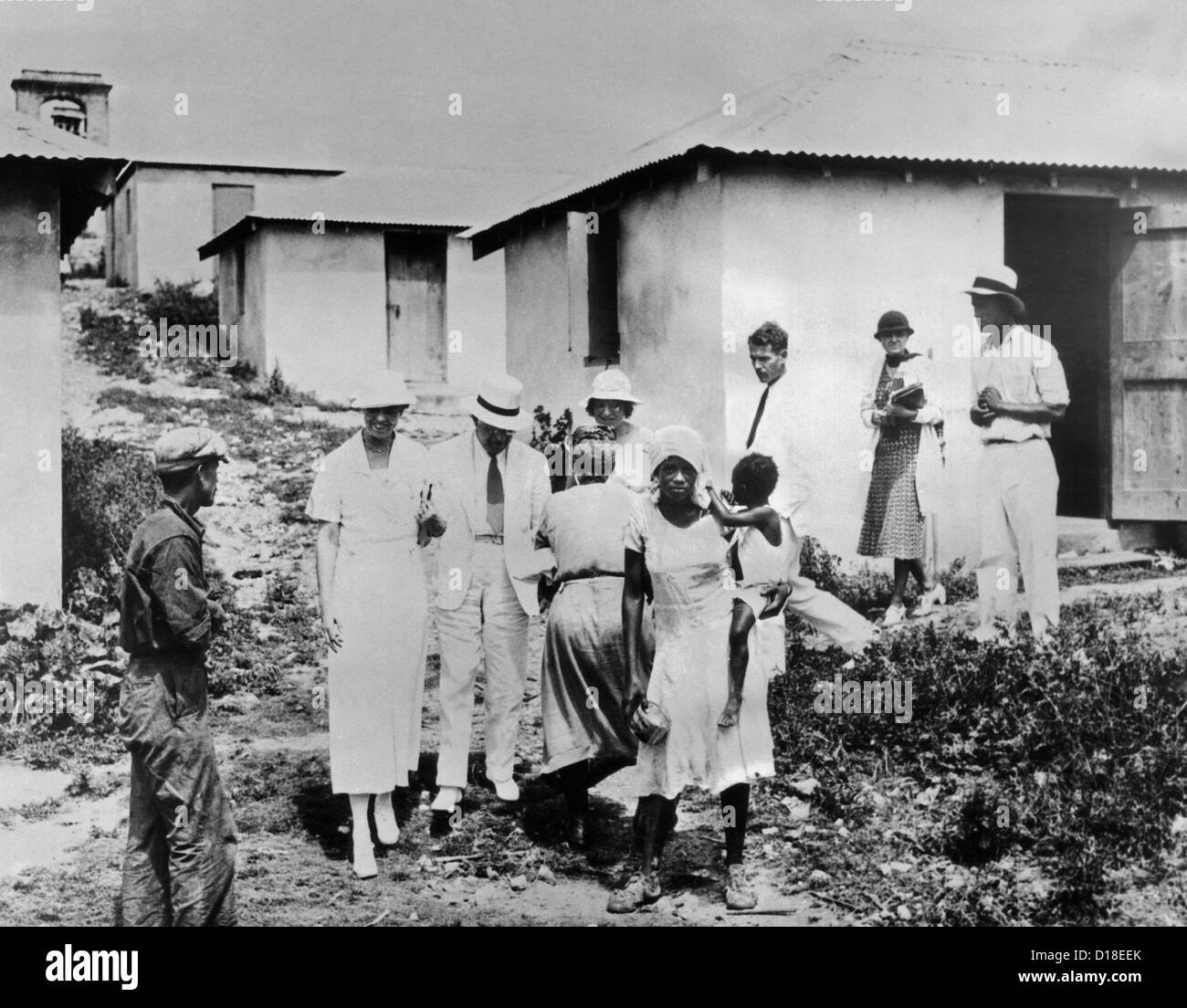 First Lady Eleanor Roosevelt tours the Virgin Islands. With Governor ...