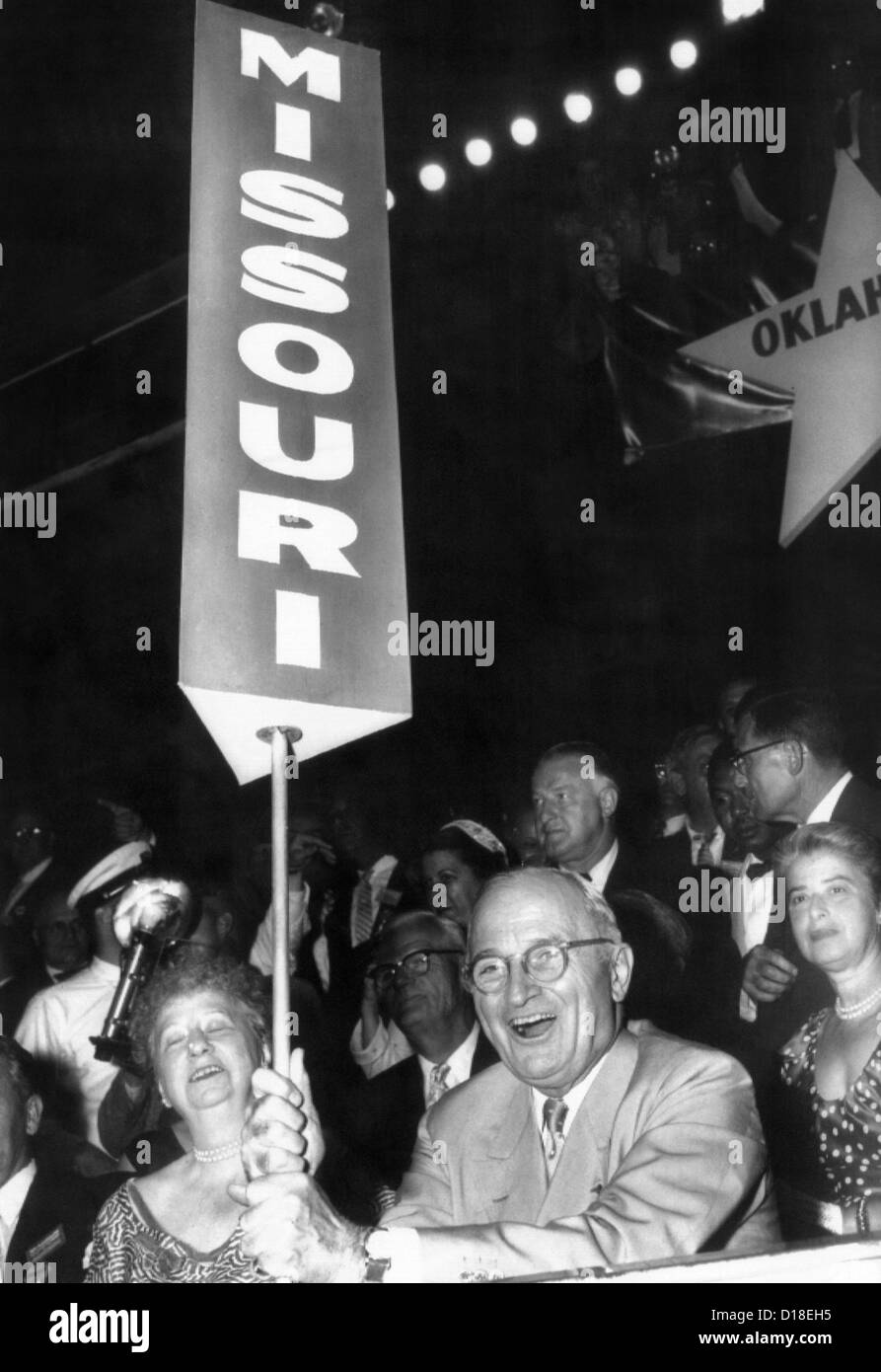 Former President Harry and Bess Truman with the Missouri delegation at ...