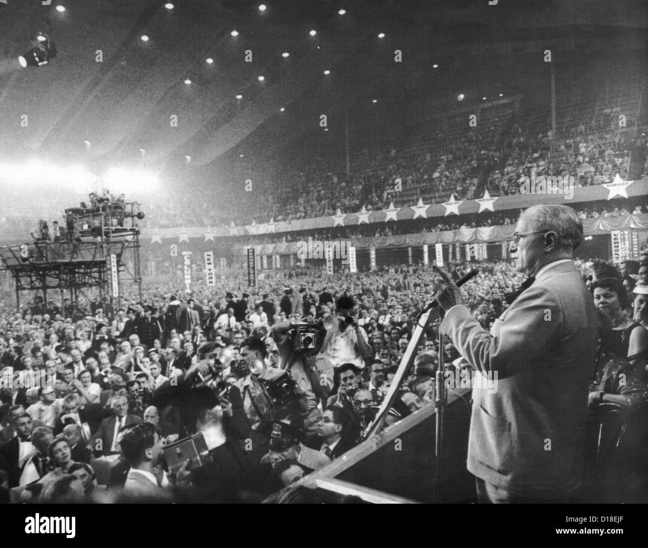 Former President Harry Truman at the 1956 Democratic National ...