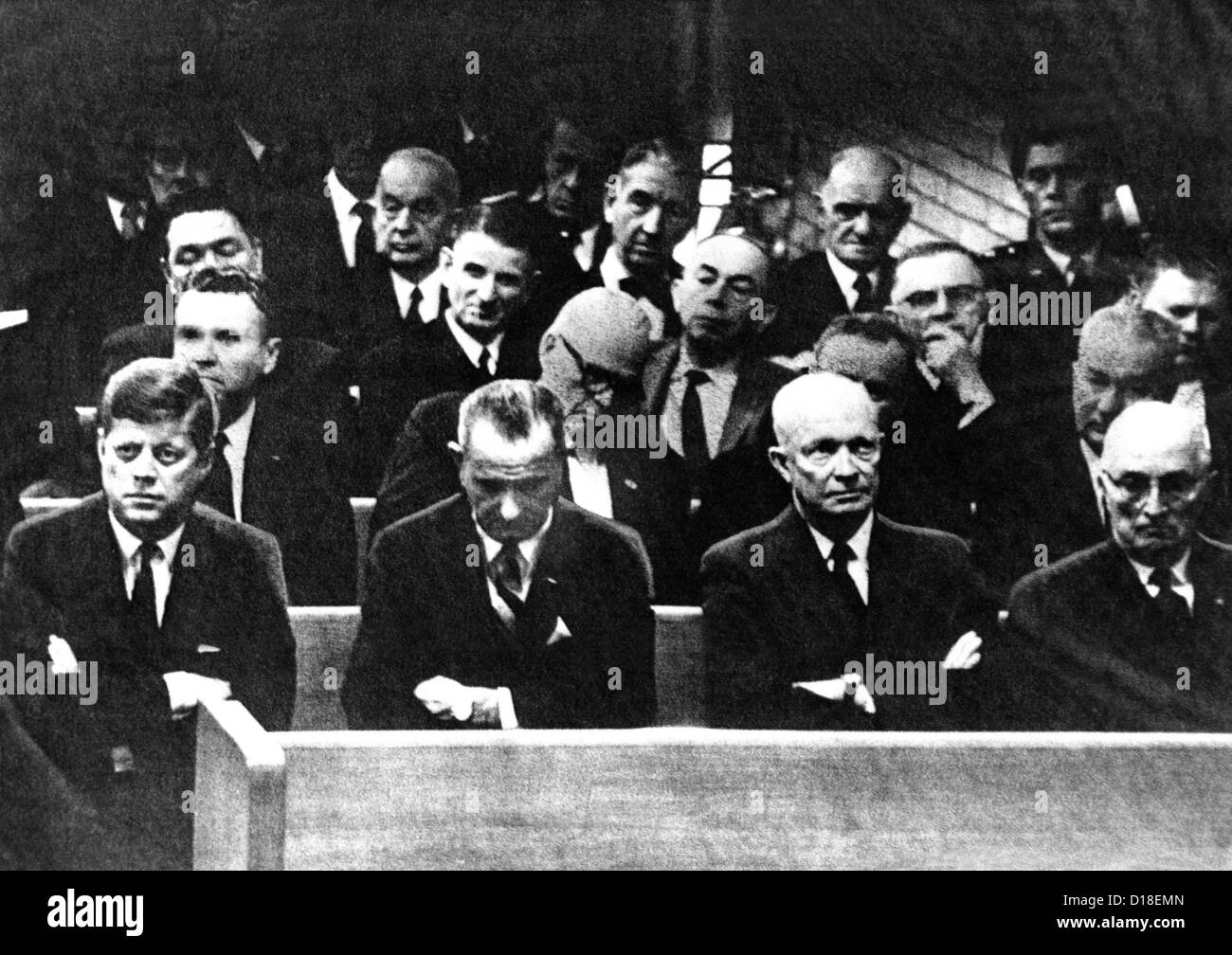 Four Presidents at Speaker of the House, Sam Rayburn's funeral. L-R ...