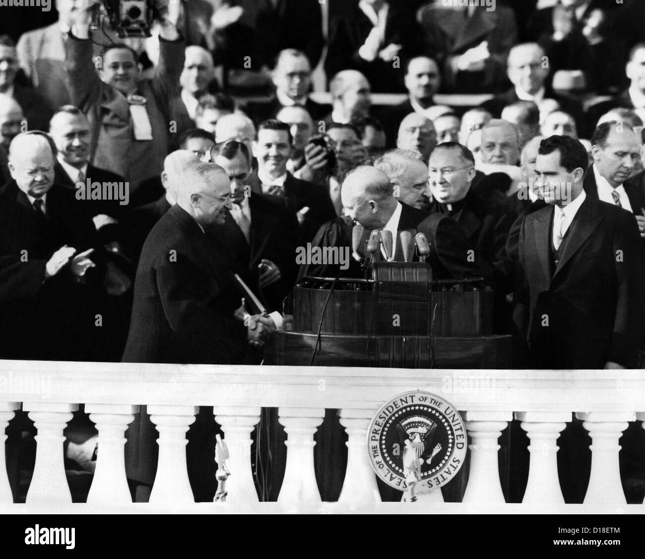 Four presidents at Dwight Eisenhower's first inauguration L-R: Herbert ...