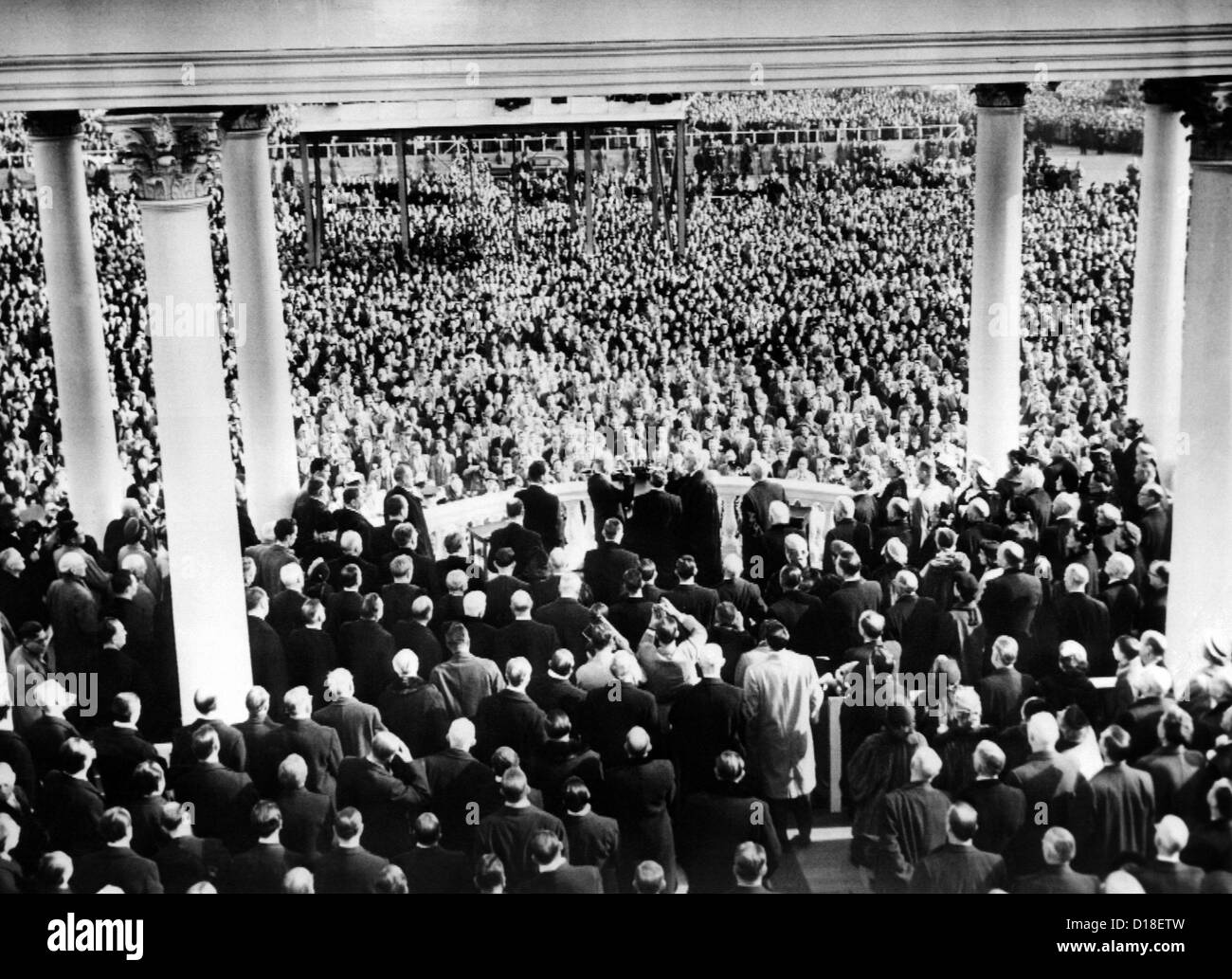 President Eisenhower's first Inauguration against the backdrop of the ...