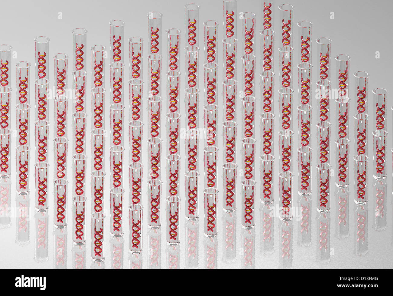 illustration of test tubes containing DNA Stock Photo - Alamy