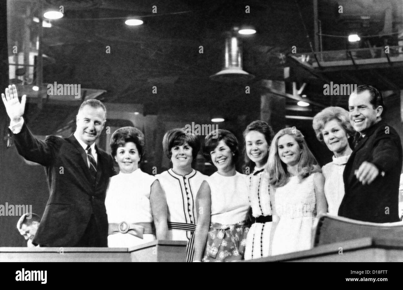 The 1968 Republican nominees and the of families. L-R: VP nominee Spiro ...