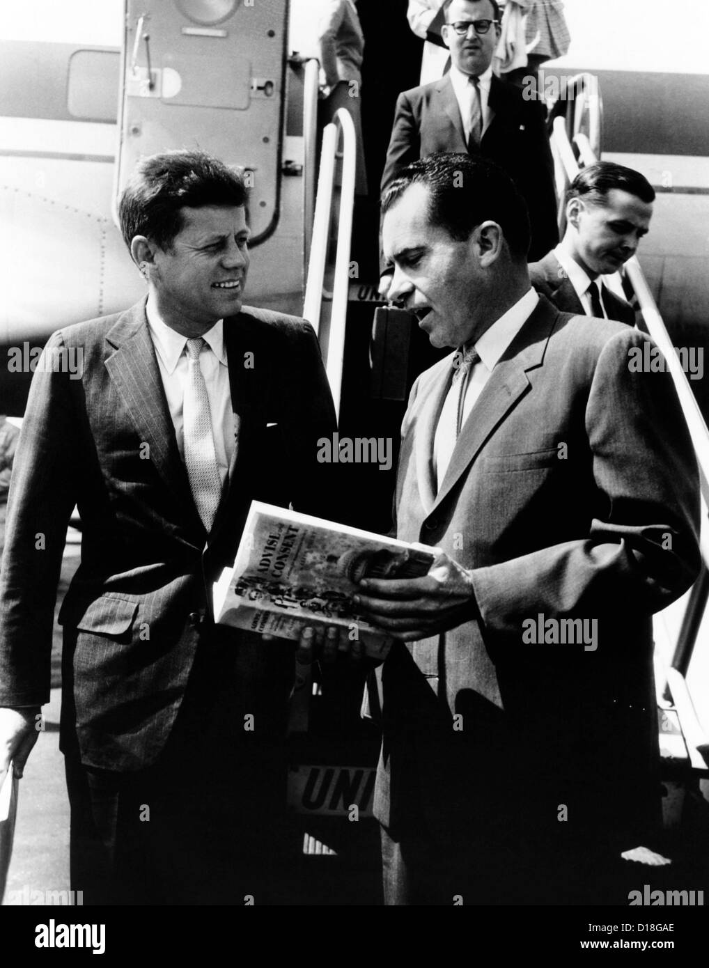 Vice-President Richard Nixon (right) and Senator John Kennedy at ...