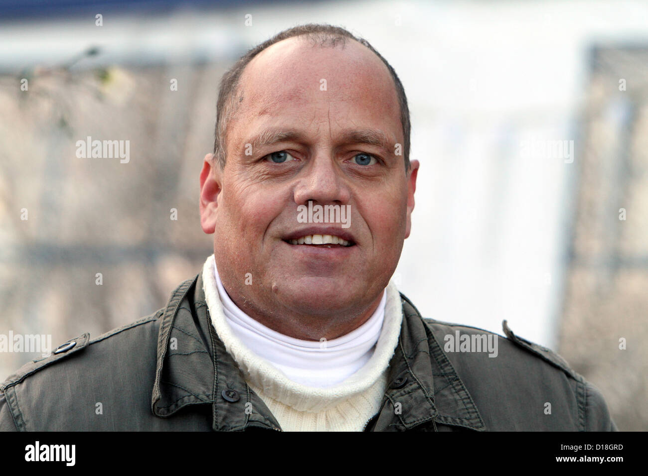 Roland Schmidt smiles into the photographer's camera in Osterweddingen ...