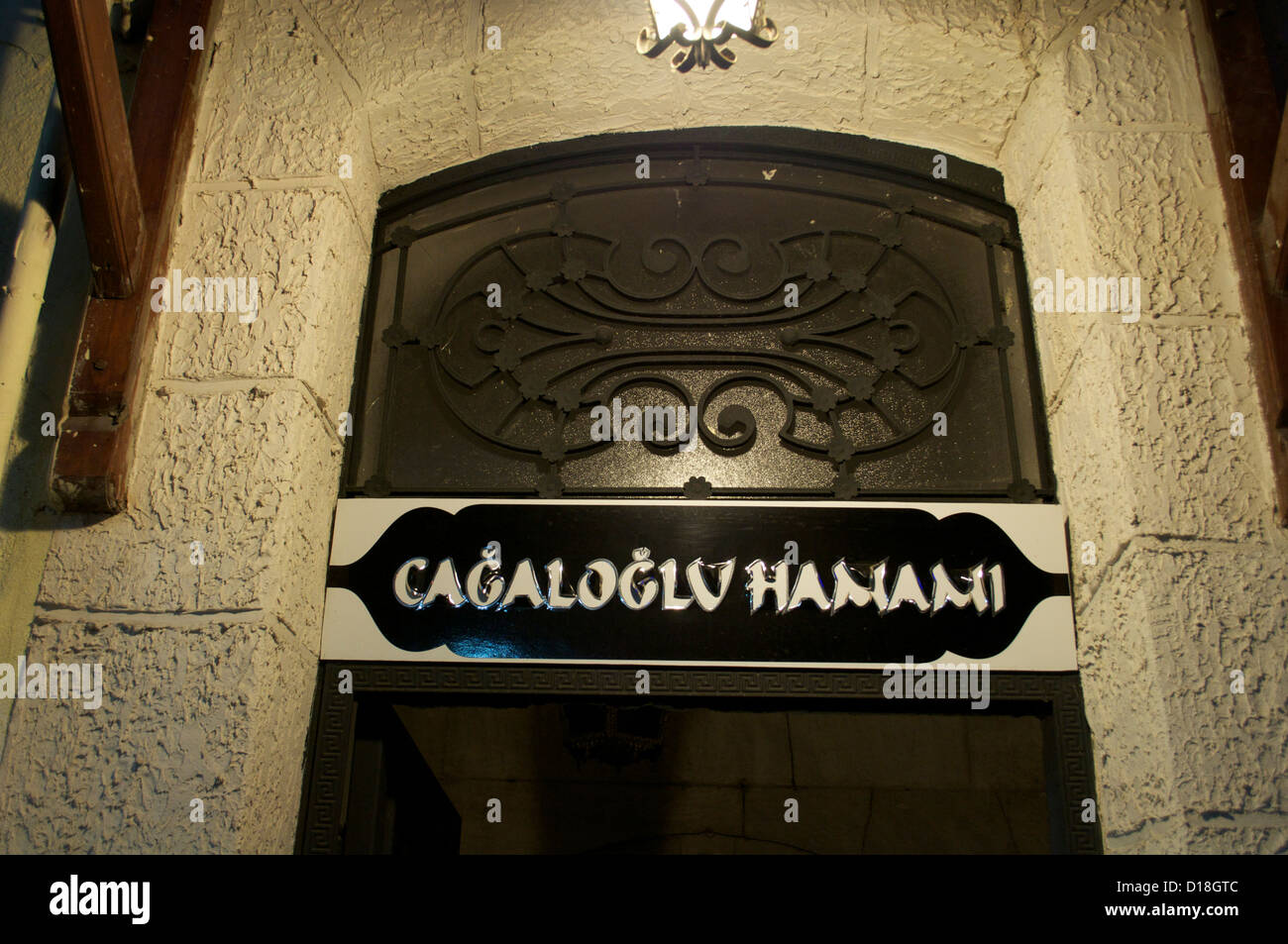 Entrance to Cagaloglu Hamman , a historical Turkish bath built by Mimar ...