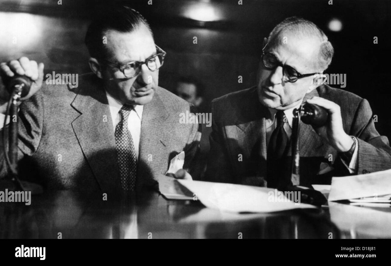 Frank Costello during Kefauver Committee hearings in NYC. Costello ...