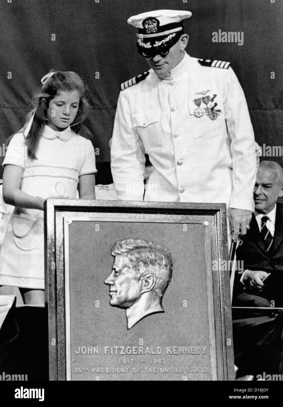 Caroline Kennedy with Capt. Earl Yates, commander of the newly ...