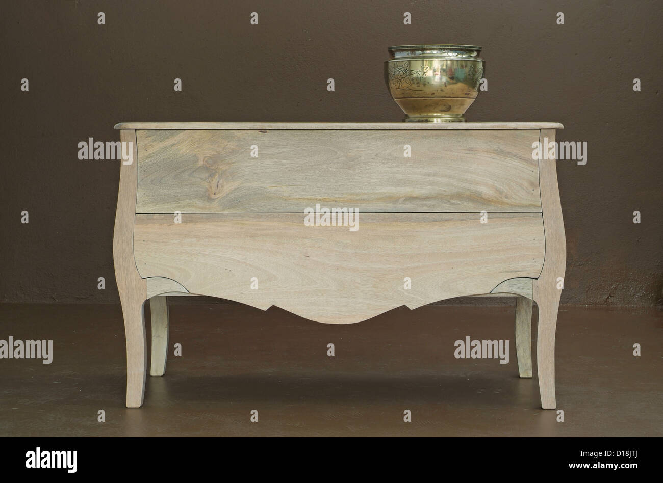 Hand crafted classic wooden table Stock Photo - Alamy