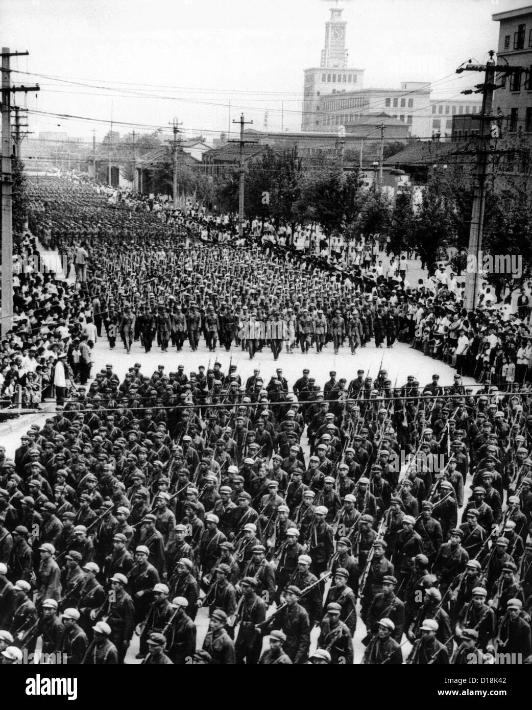 Half a million attended a mass rally in Shensi Province, Communist ...