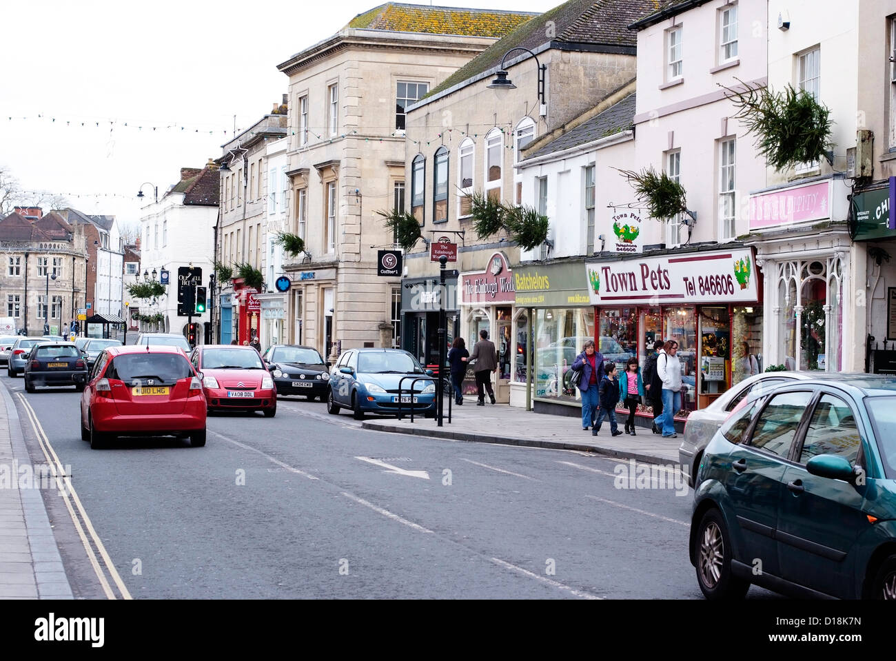 Warminster town centre Stock Photo - Alamy
