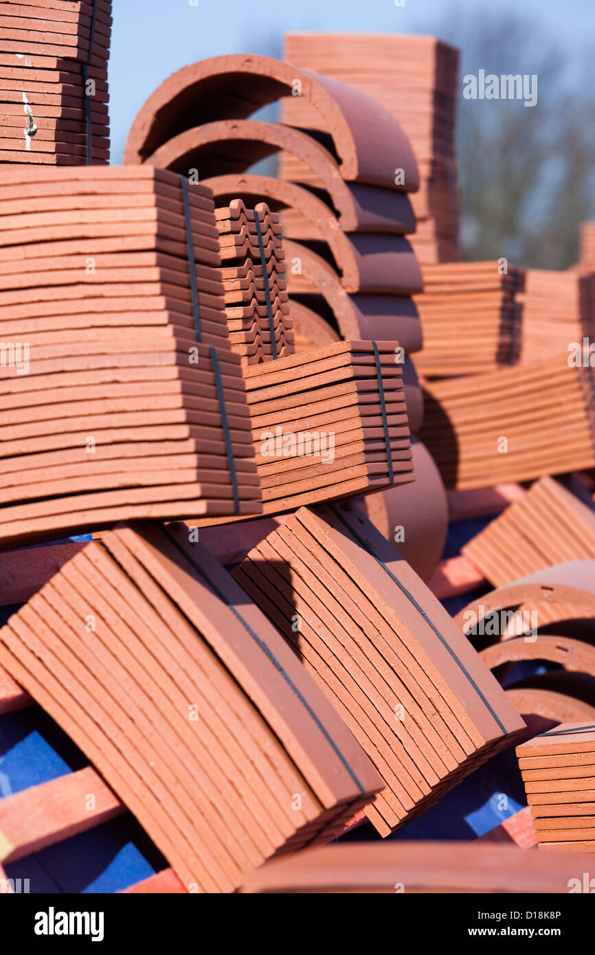 Red roof tiles balanced on hi-res stock photography and images - Alamy
