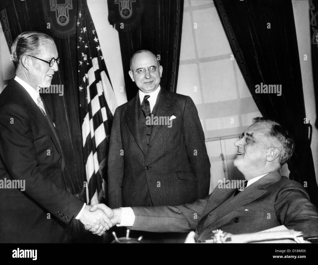 Joseph P. Kennedy takes the oath as U.S. Ambassador to the Court of St ...