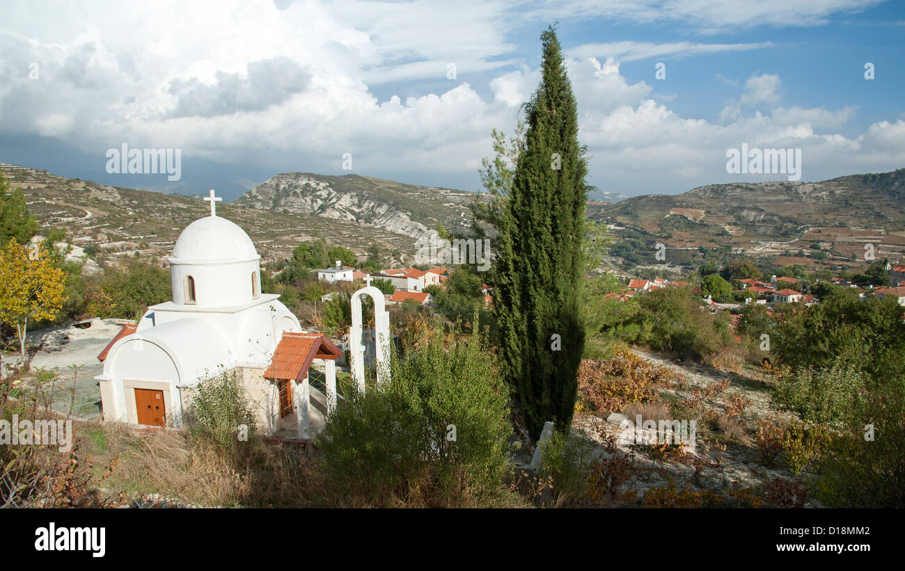 Church of Agia Mavri 12th Century in the wine village of Koilani in the ...