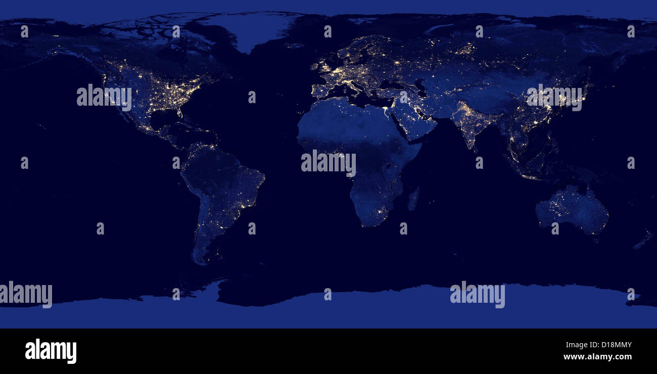 Illuminated earth light pollution hi-res stock photography and images ...