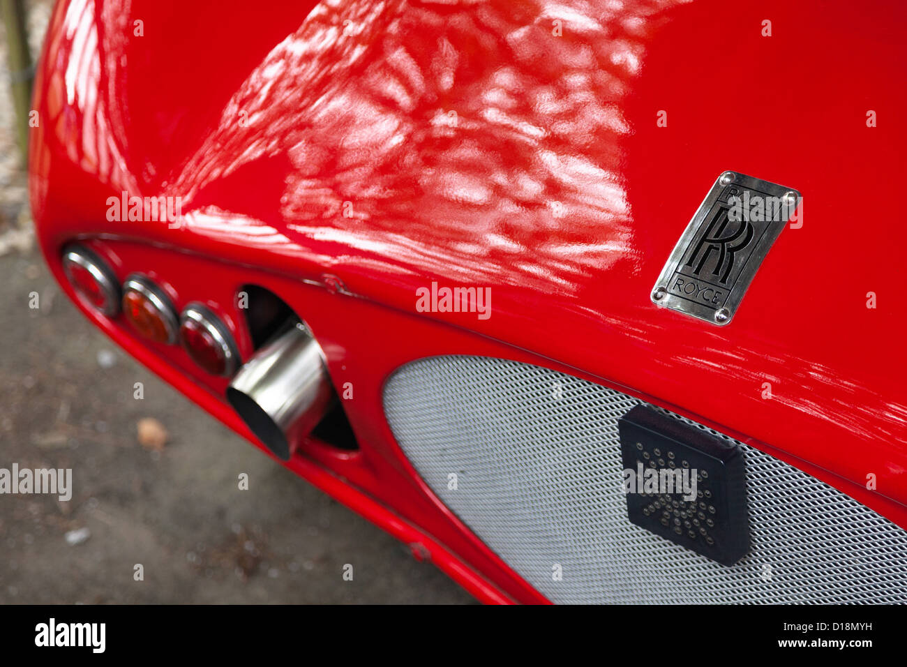 Close-up rear view Rolls Royce vintage racing car Stock Photo - Alamy