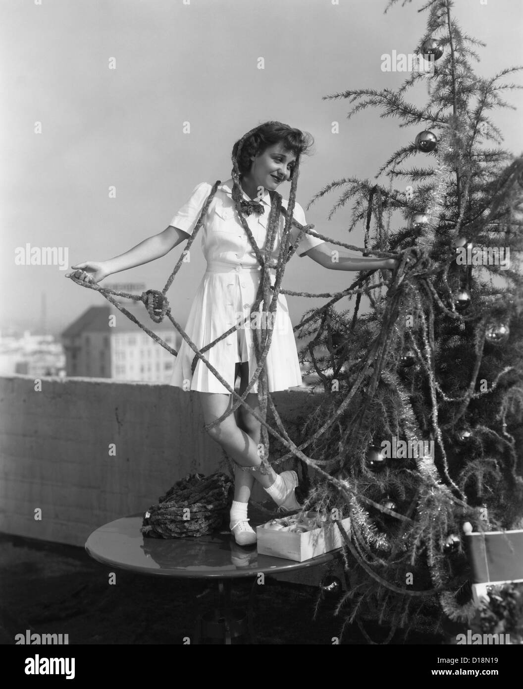 Tangled up in Christmas Stock Photo - Alamy