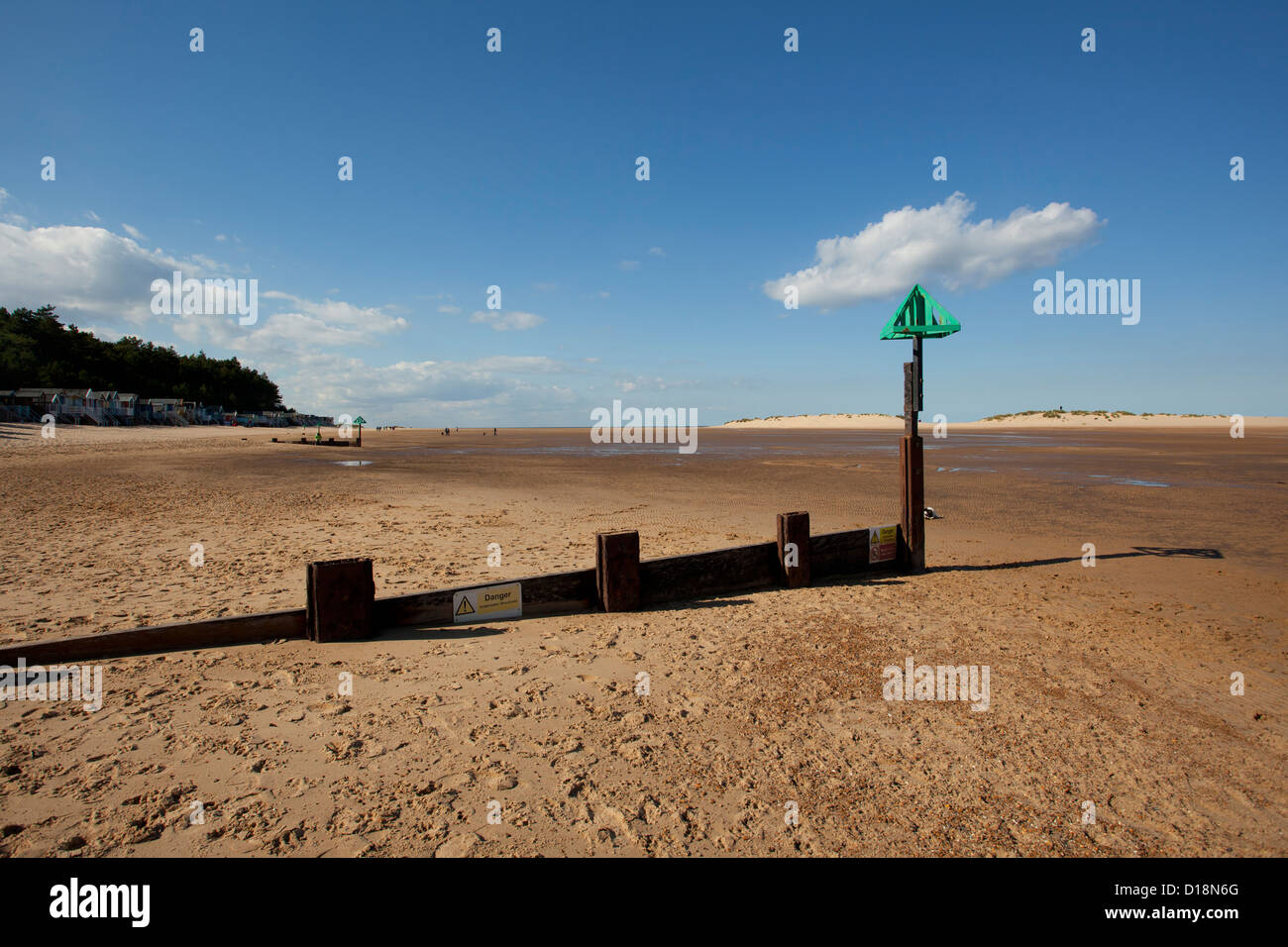 Groyn on Wells beach Stock Photo - Alamy