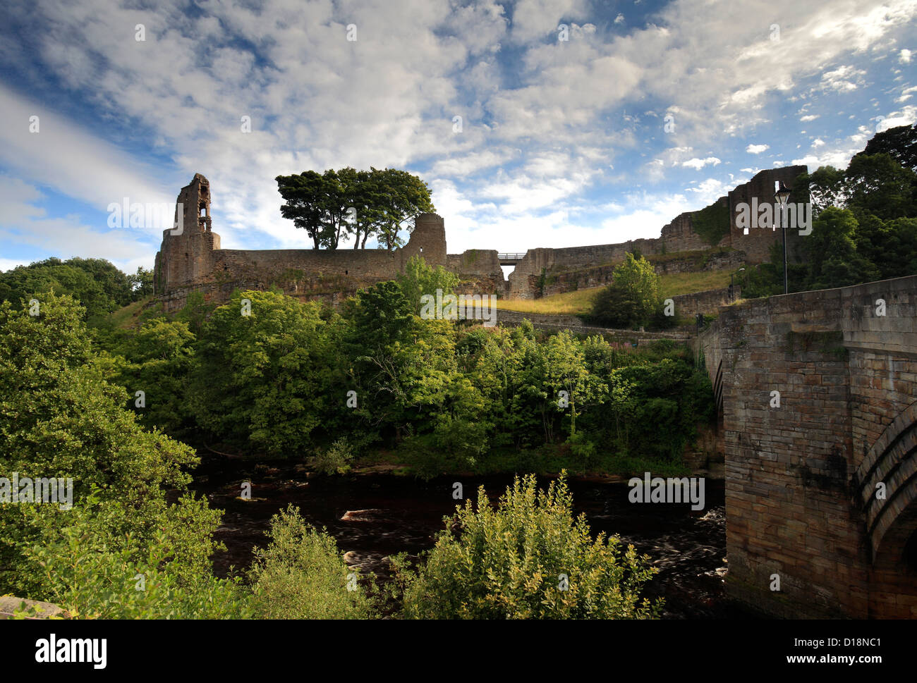 The ruins of Barnard Castle, Barnard Castle town, Upper Teesdale ...
