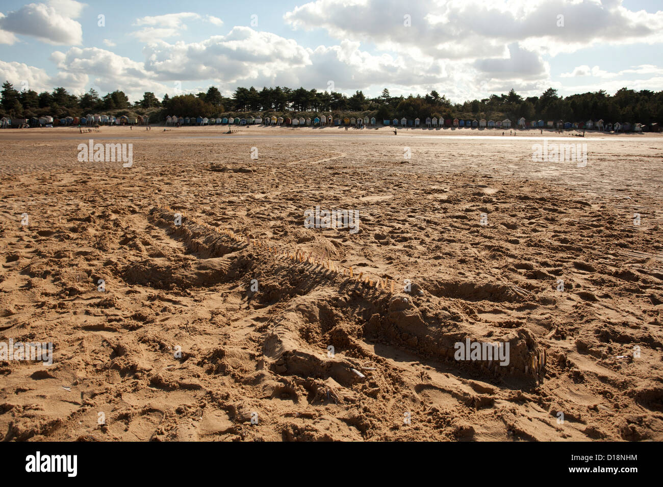 Sand sculpture crocodile Stock Photo - Alamy