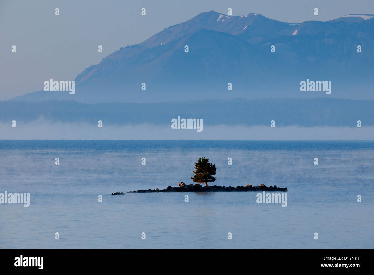 A small island in Yellowstone Lake near West Thumb, Yellowstone ...