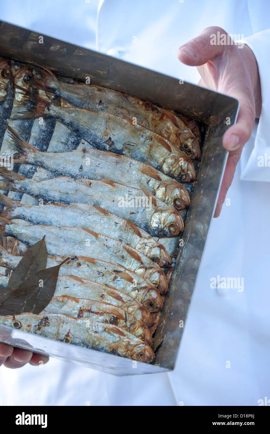 Misultin, dried fish from Lake Como. Bellagio, Lombardy, Italy Stock ...