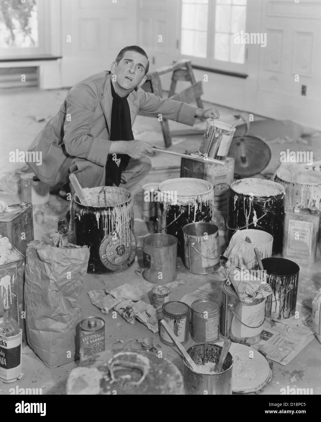 House paint job Black and White Stock Photos & Images - Alamy