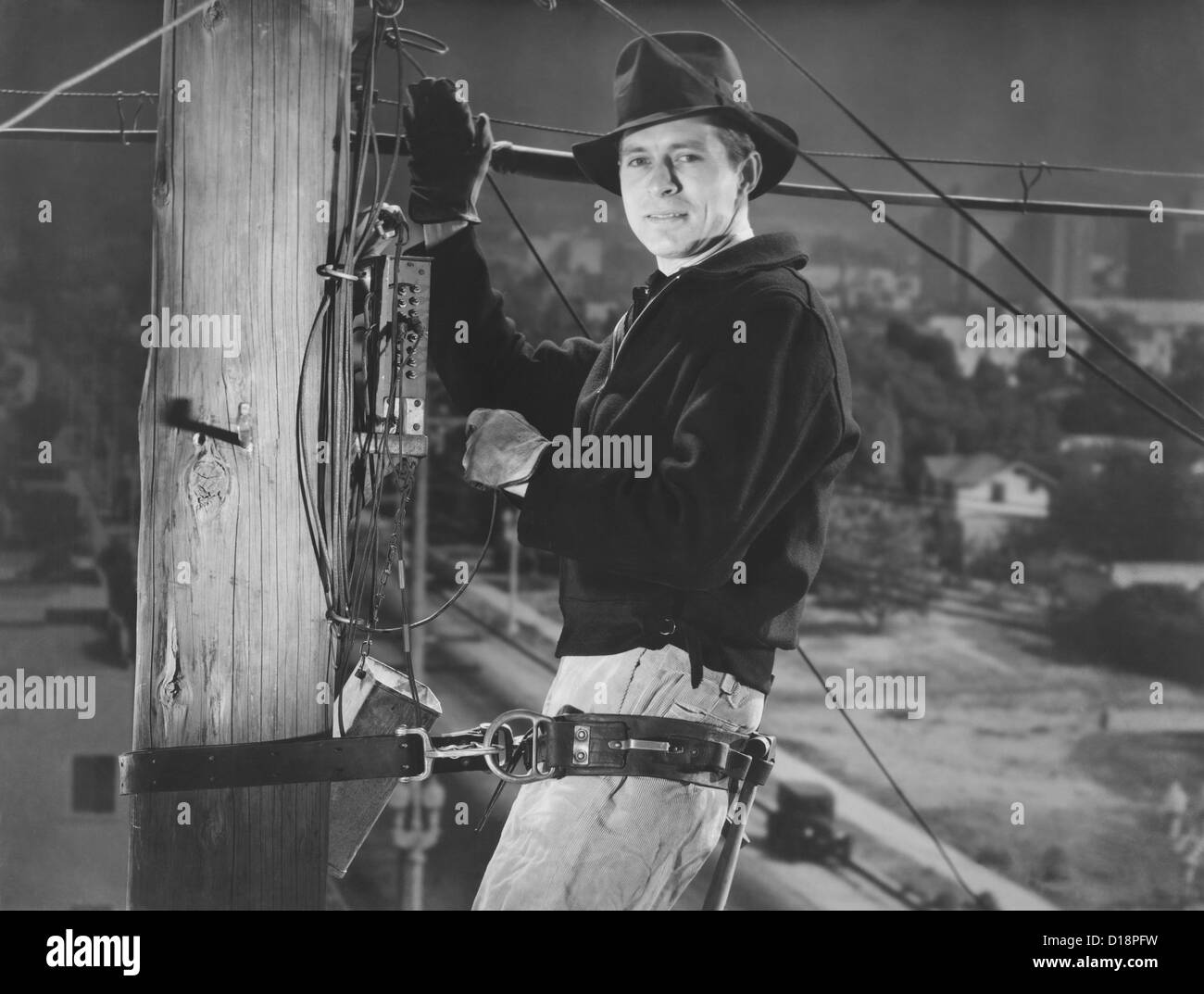 Smiling old man work Black and White Stock Photos & Images - Alamy