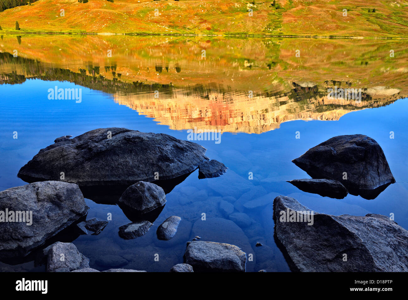 Beartooth Butte Reflections in Beartooth Lake, Beartooth Lake ...