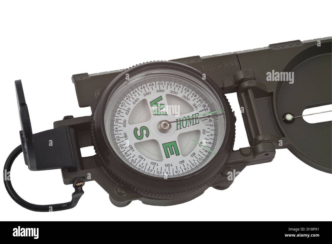 A military style compass pointing the way home Stock Photo - Alamy