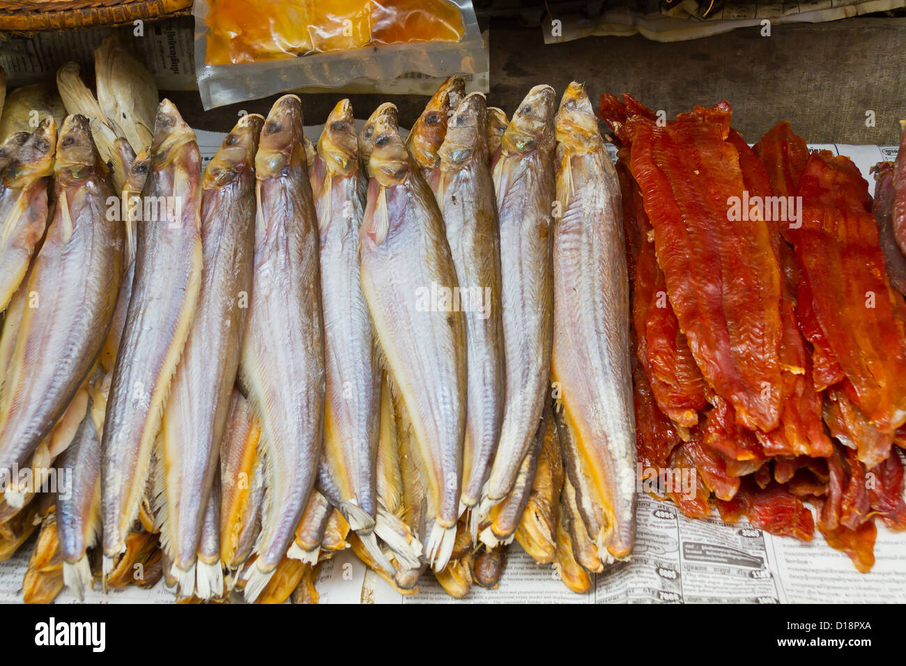 Dried Fish on a Market in Phnom Penh, Cambodia Stock Photo - Alamy