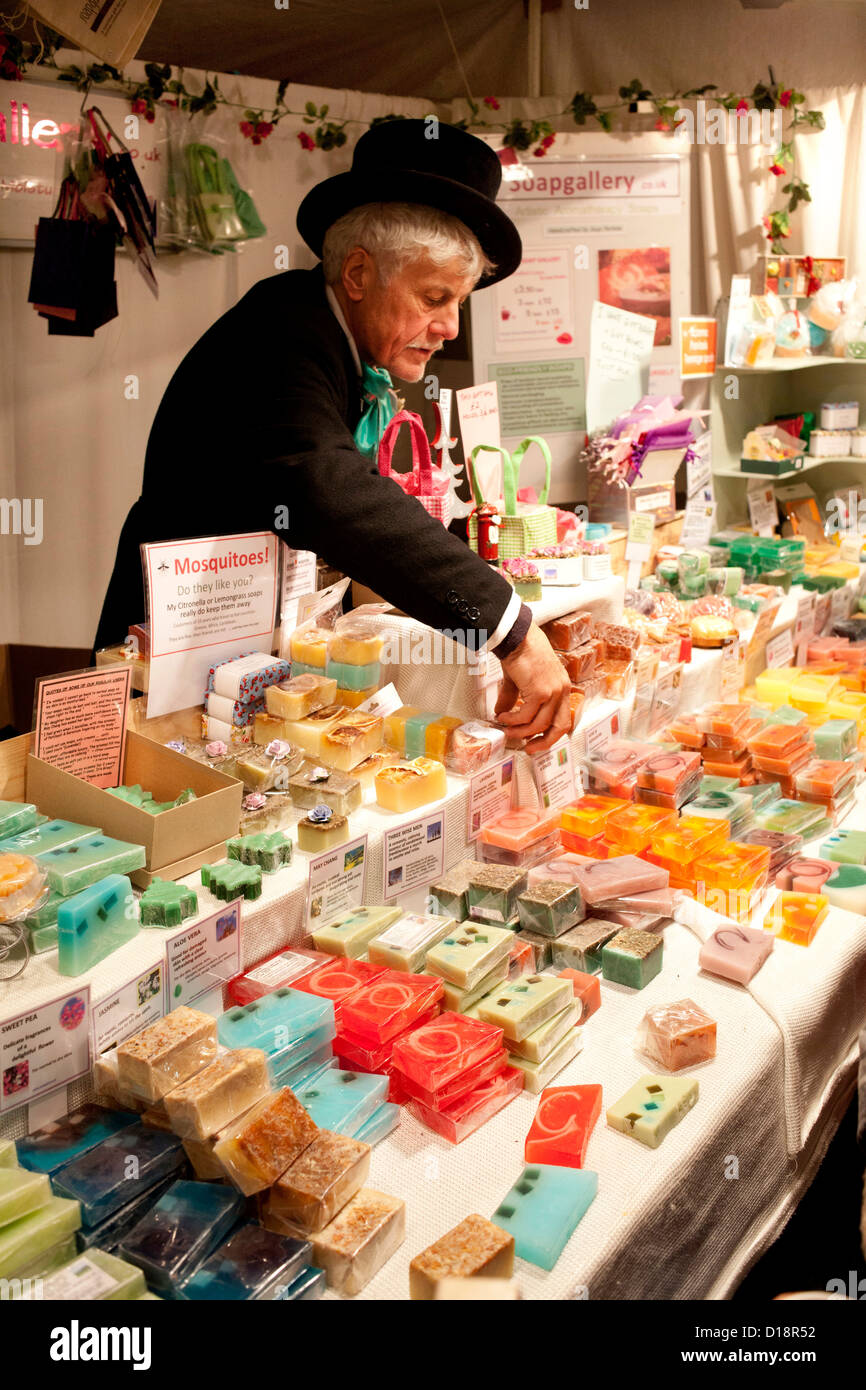 Market stall selling soap hi-res stock photography and images - Alamy