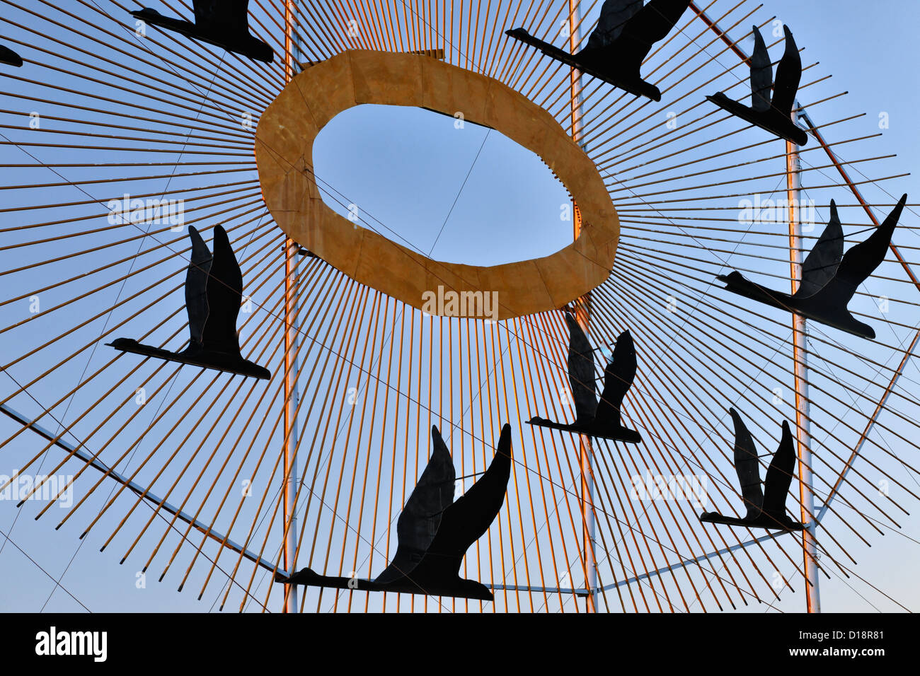 Geese in Flight sculpture on the Enchanted Highway, near Dickinson ...