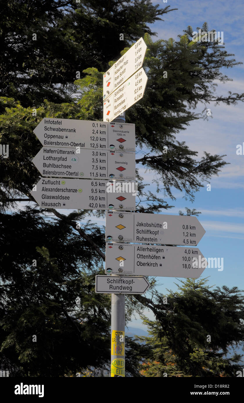 Trail signs guide hikers hi-res stock photography and images - Alamy