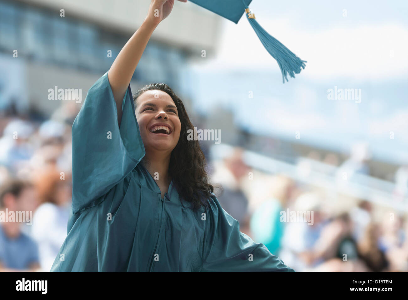 Happy female graduate Stock Photo - Alamy
