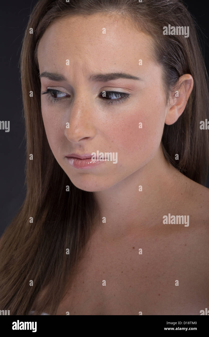 Sad upset young woman Stock Photo - Alamy