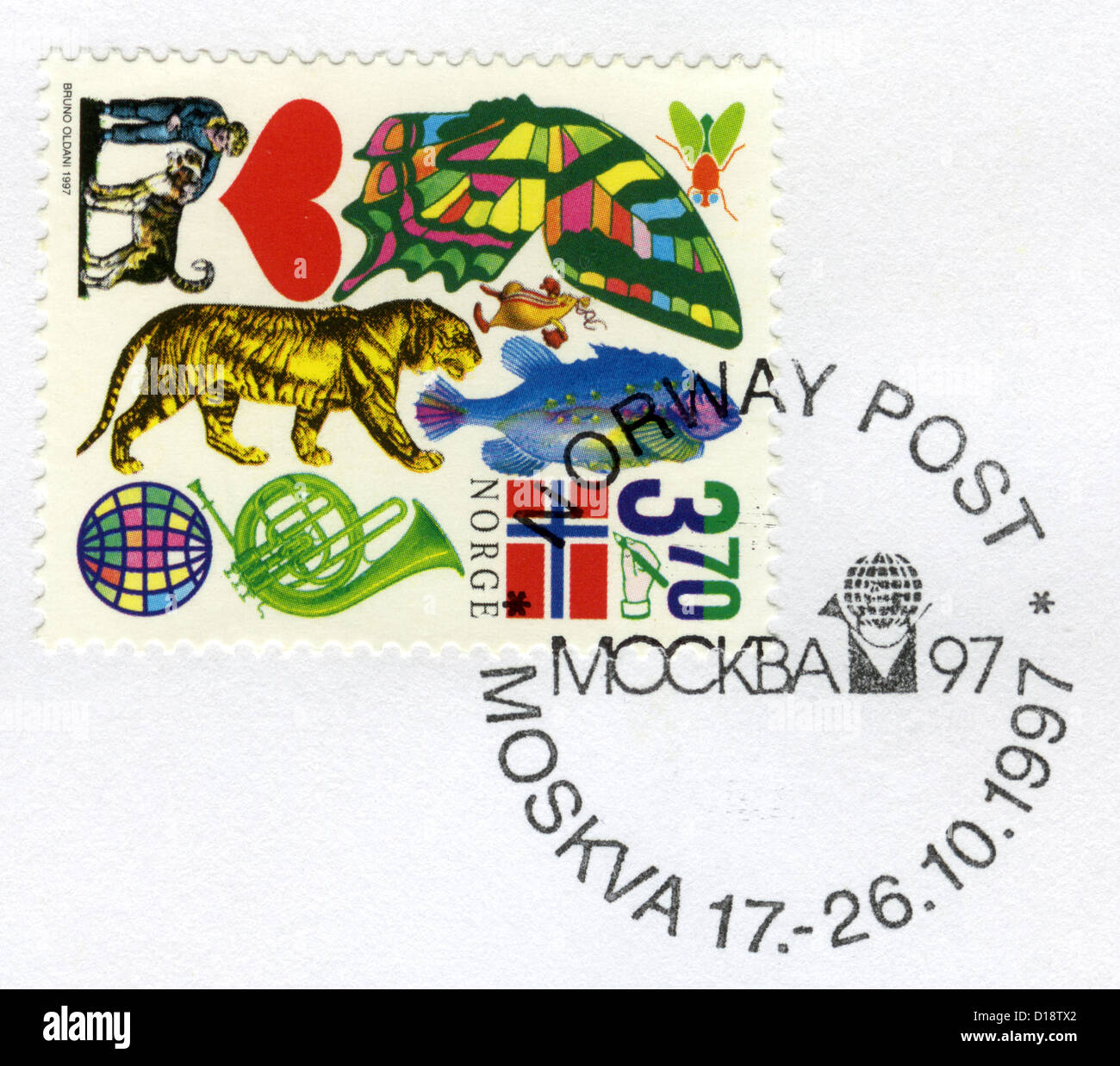 Norway stamp post mark hi-res stock photography and images - Alamy