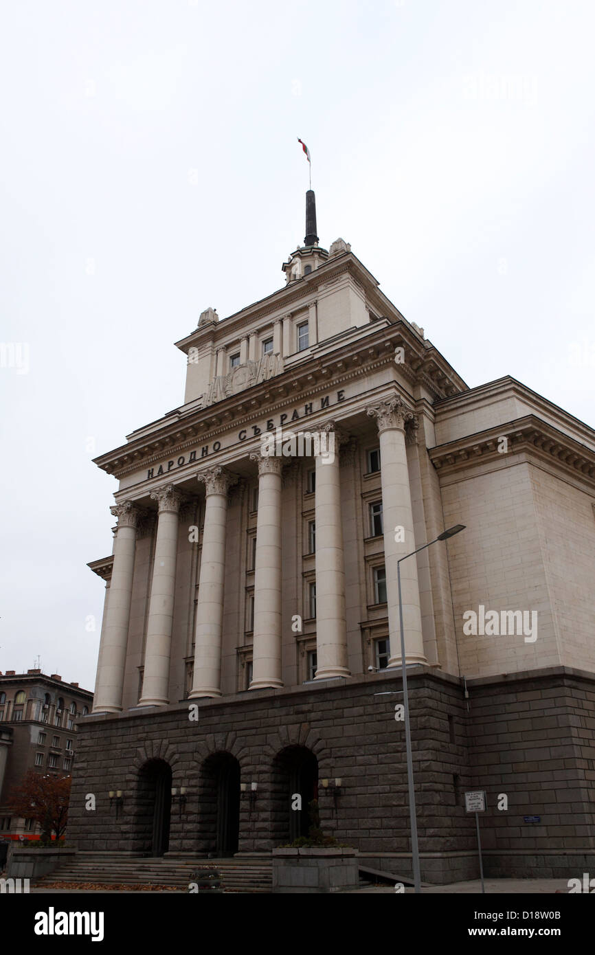 The Bulgarian National Assembly building in Sofia, Bulgaria Stock Photo ...