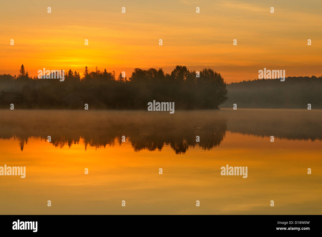 Simon Lake at sunrise, Greater Sudbury, Ontario, Canada Stock Photo - Alamy