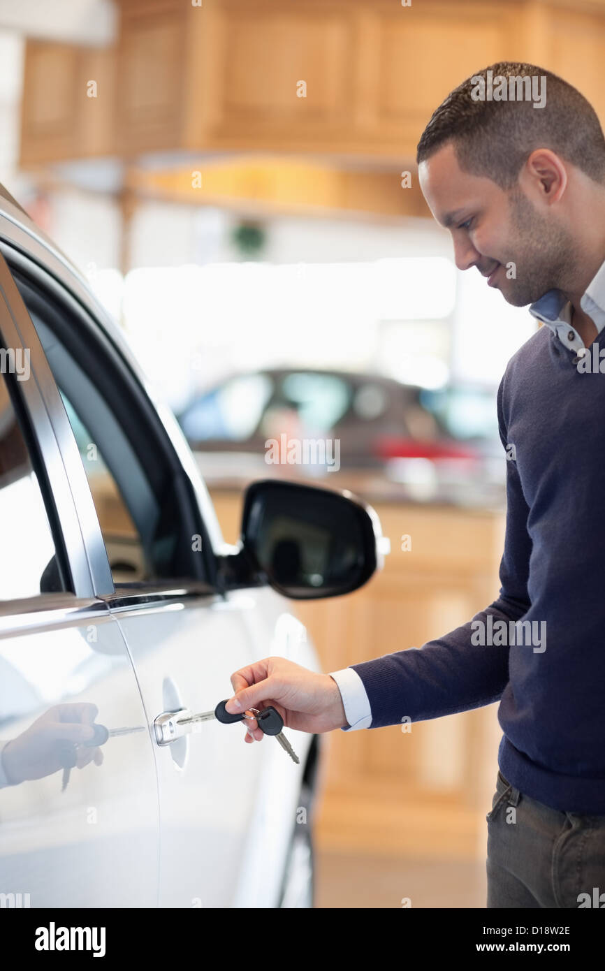Young man car key hi-res stock photography and images - Alamy