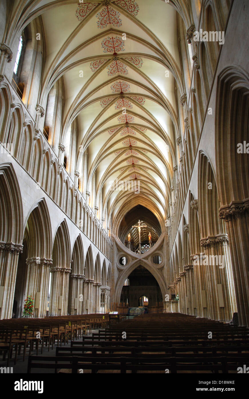 Interior of Wells Cathedral Somerset England Stock Photo - Alamy