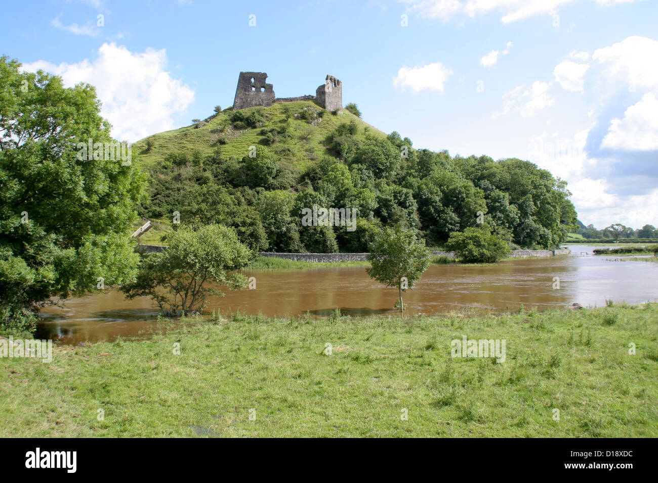 Dryslwyn Castle from the River Towy Carmarthenshire Wales UK Stock ...