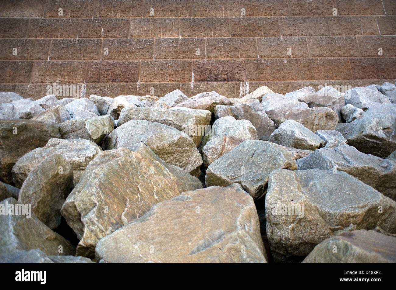 Rock armour sea wall hi-res stock photography and images - Alamy