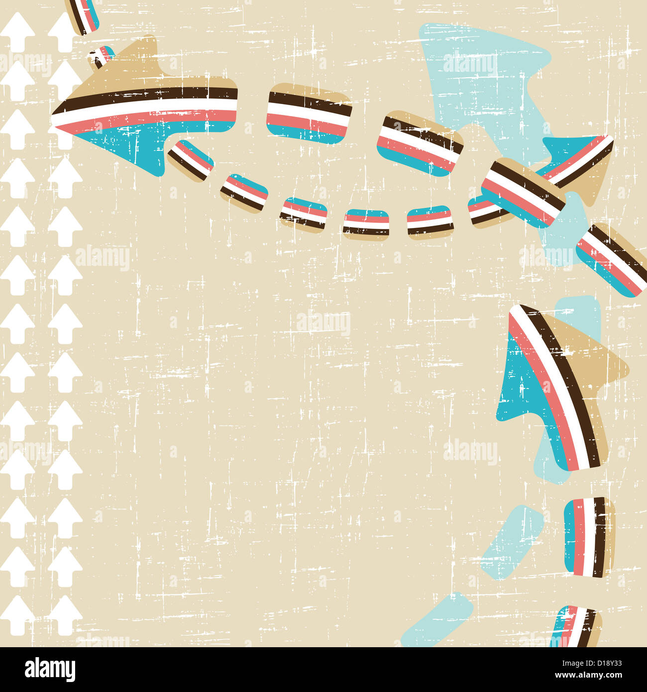 Retro background with scratched arrows Stock Photo - Alamy